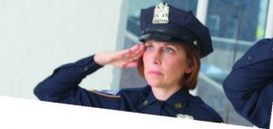 Female officer saluting - Police Chief Magazine