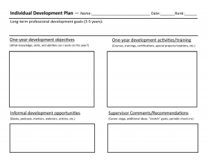 Figure 1 - Blank IDP Example - Police Chief Magazine