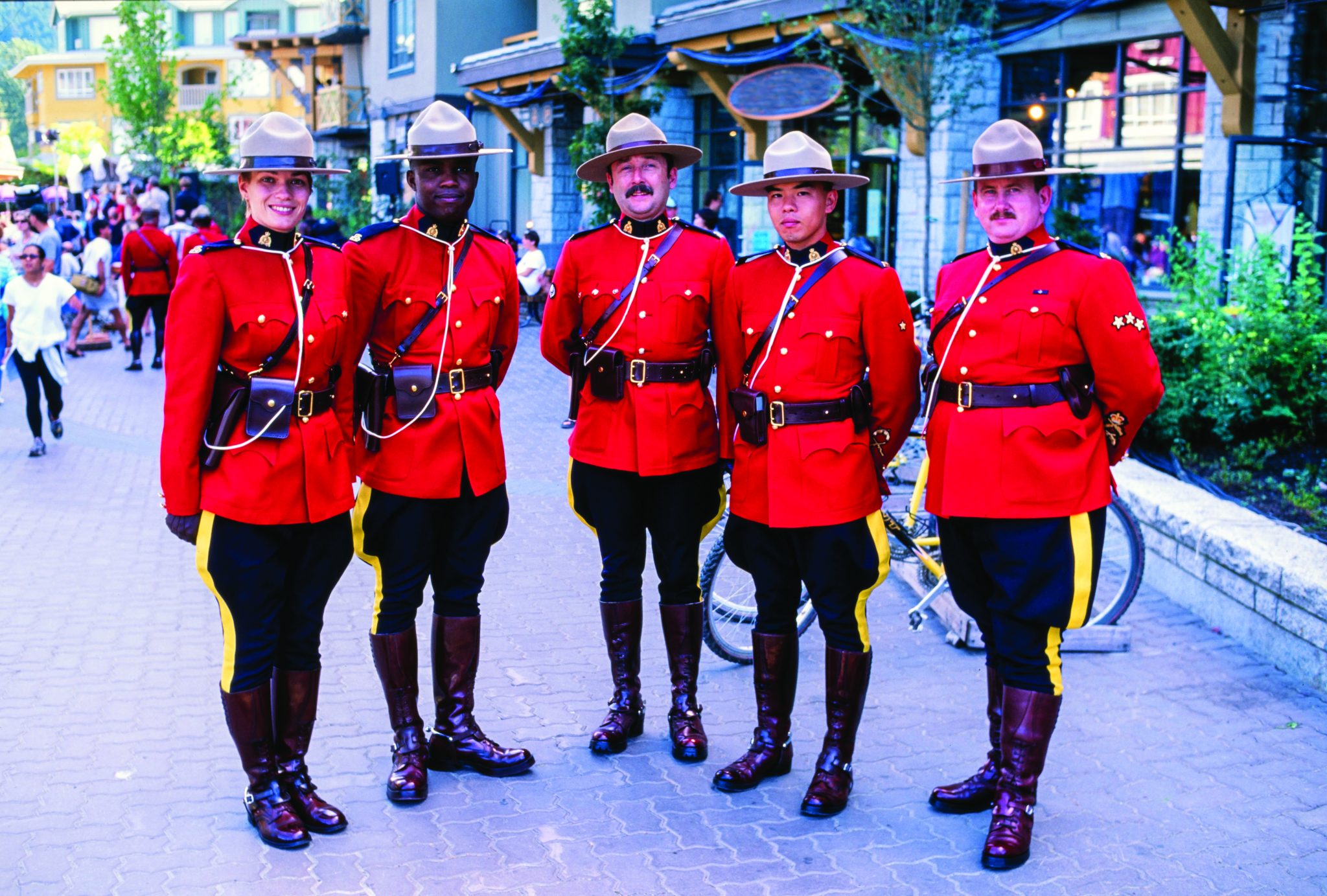 Group of Royal Canadian Mounted Police officers showing diversity ...