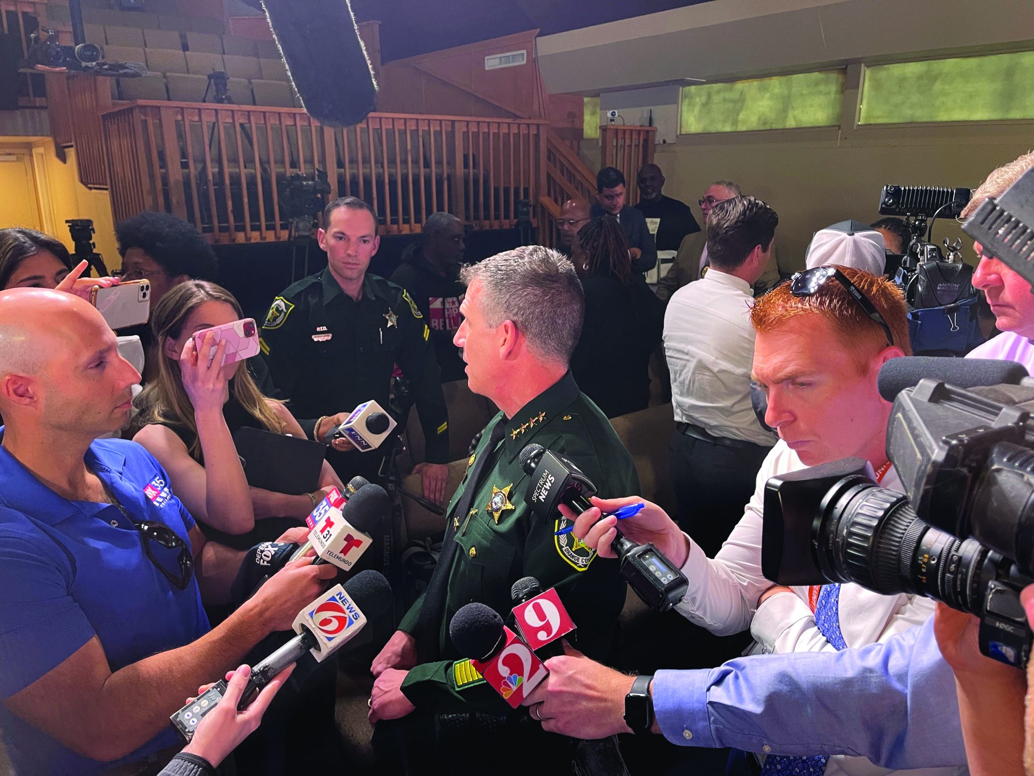 Media asking Sheriff Mina questions after briefing 2.23 - Police Chief ...