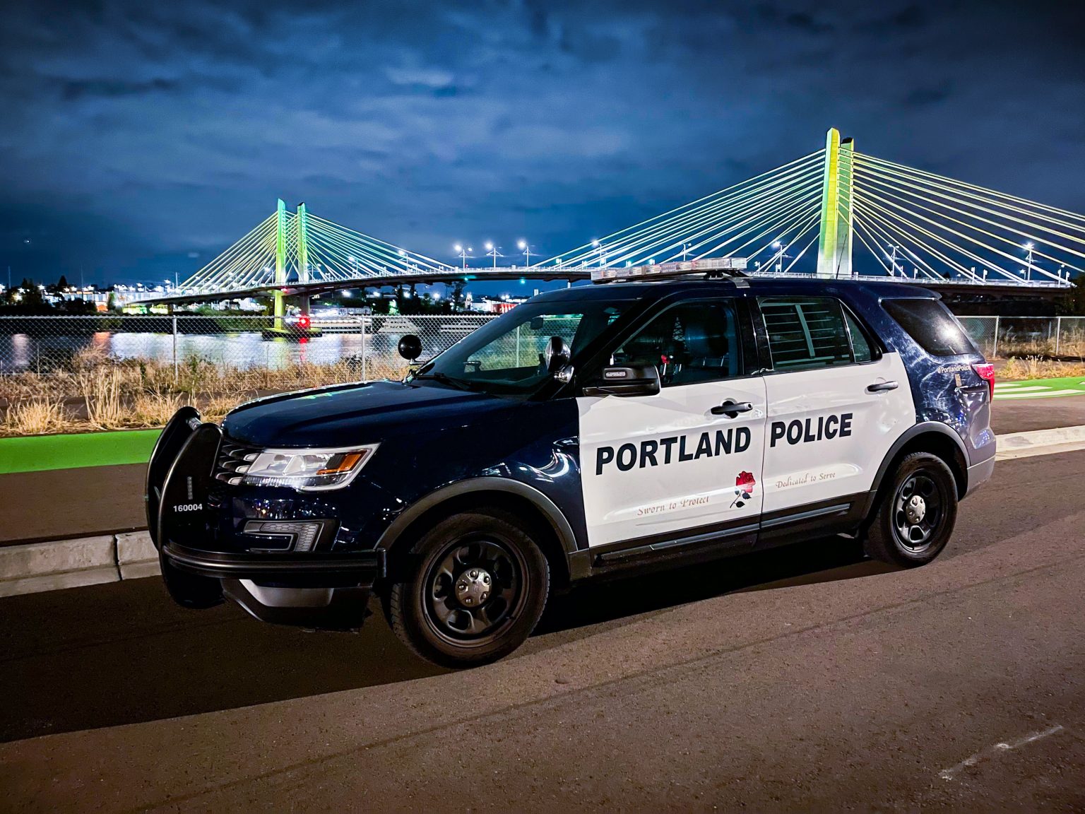 Police Car and Bridge - Police Chief Magazine